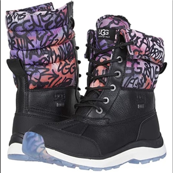 UGG | Shoes | Ugg Graffiti Design Adirondack Boots Sz 7 | Poshmark